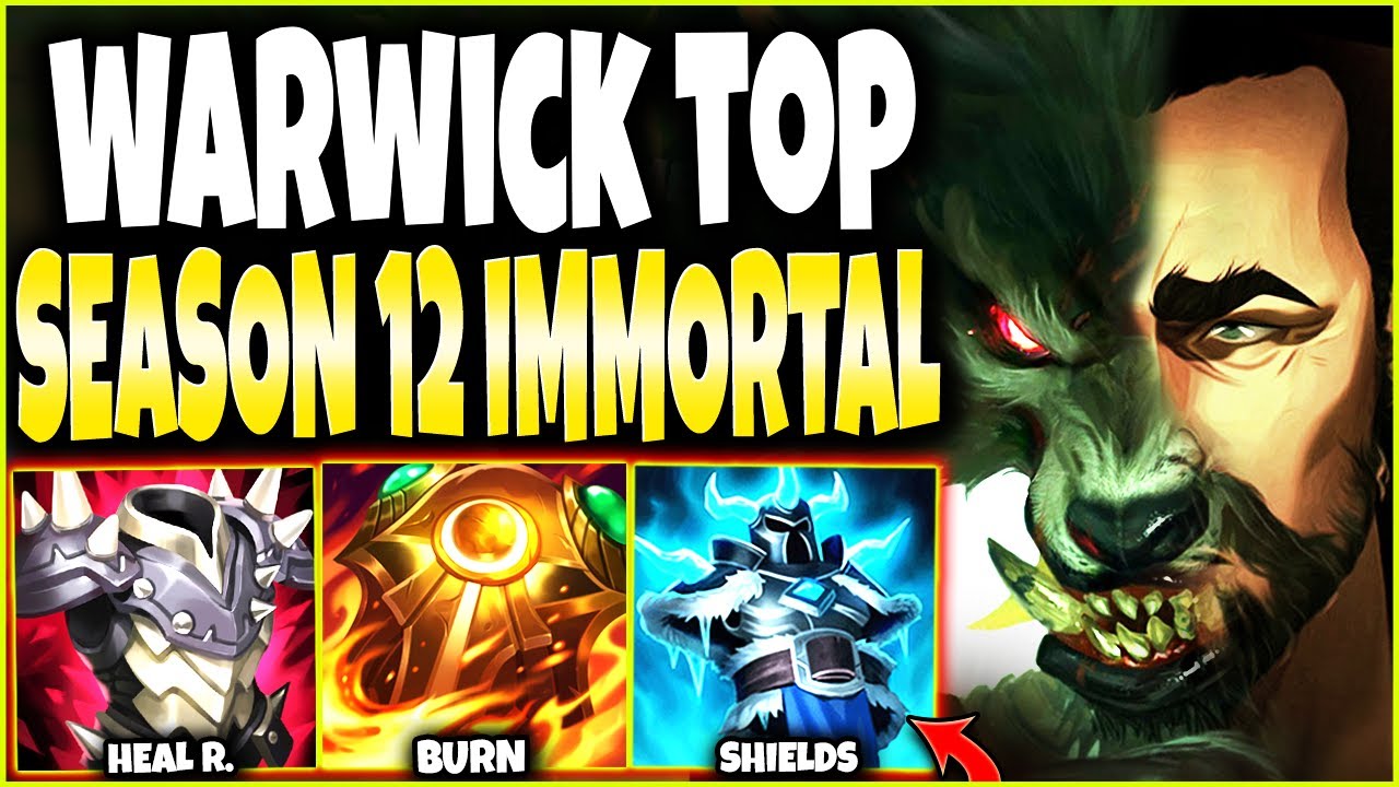 New OP Season 12 Warwick Top Lane IMMORTAL BUILD 🔥 LoL Top Warwick ...