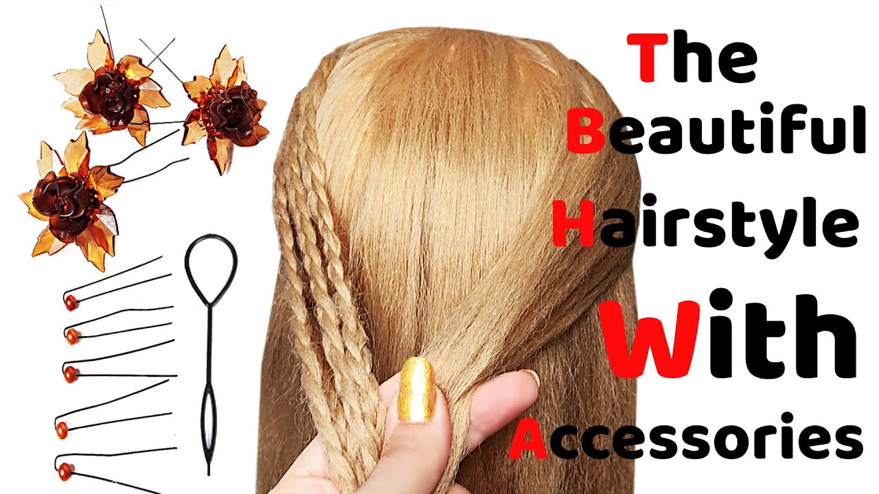 THE MOST BEAUTIFUL PONYTAIL HAIRSTYLE WITH ACCESSORIES 👌♥️ - YouTube