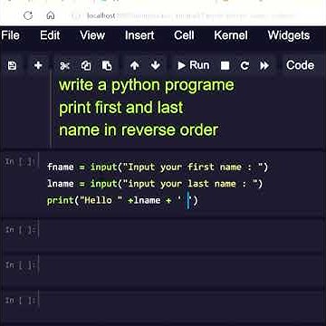 ##Python program to print first and last name in reverse order #beginners #33 - YouTube
