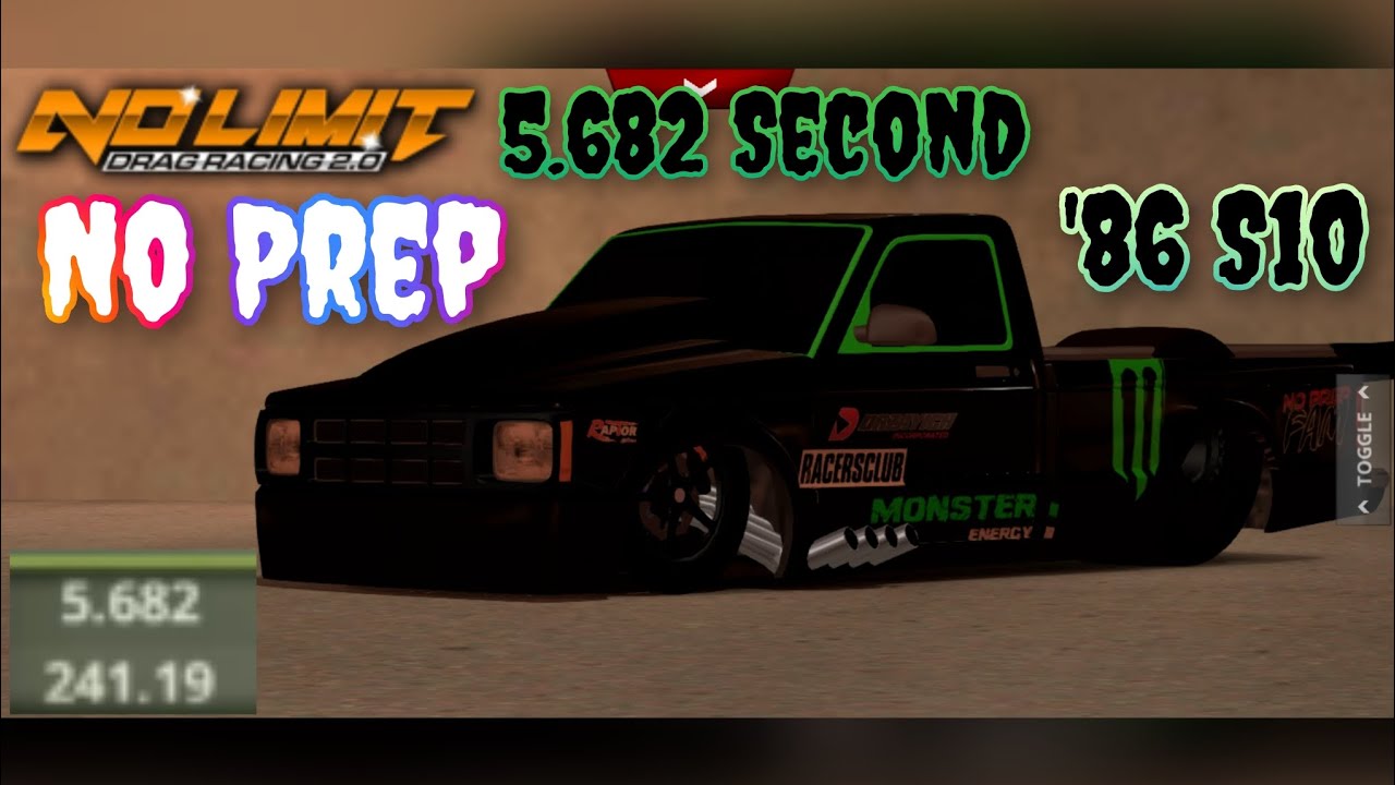 No Limit Drag Racing 2.0: No Prep 5.682 Second '86 Chevy S10 Tune ...