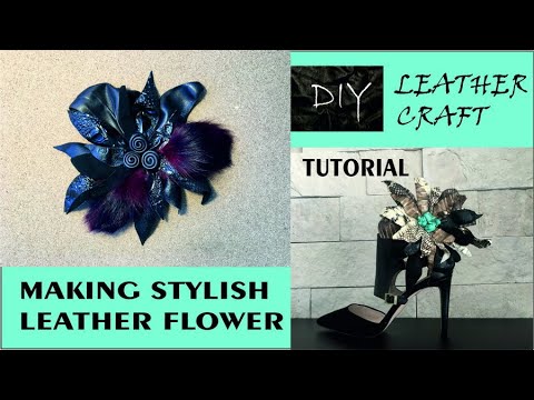 How to make leather flowers DIY - YouTube