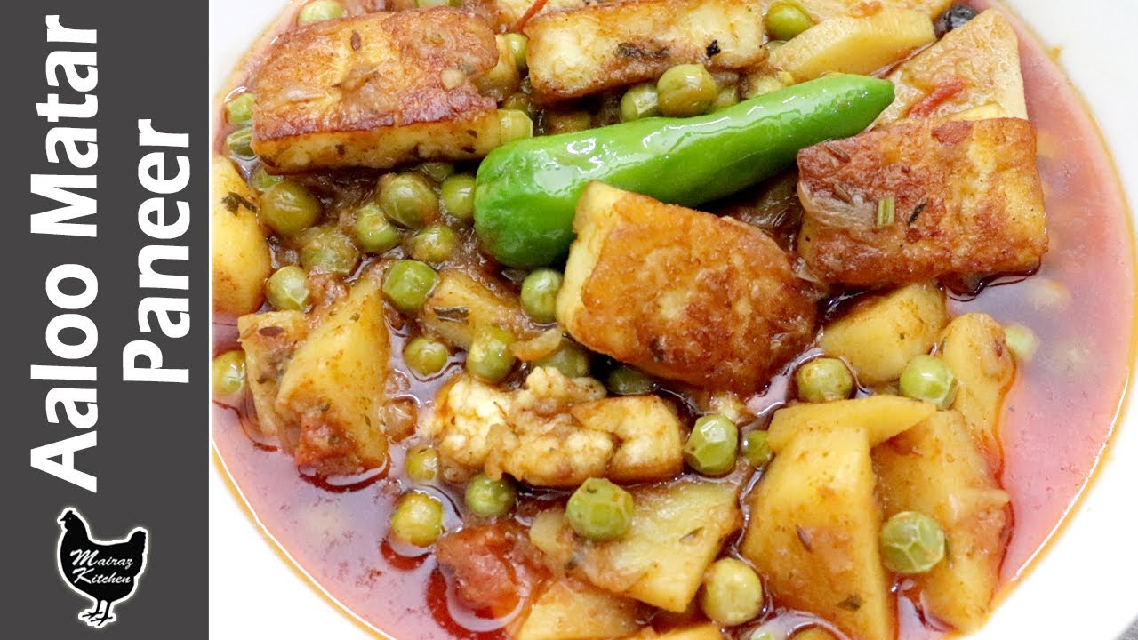 AALOO MATAR PANEER | Potato Cheese Curry Recipe | How to Make Aaloo ...