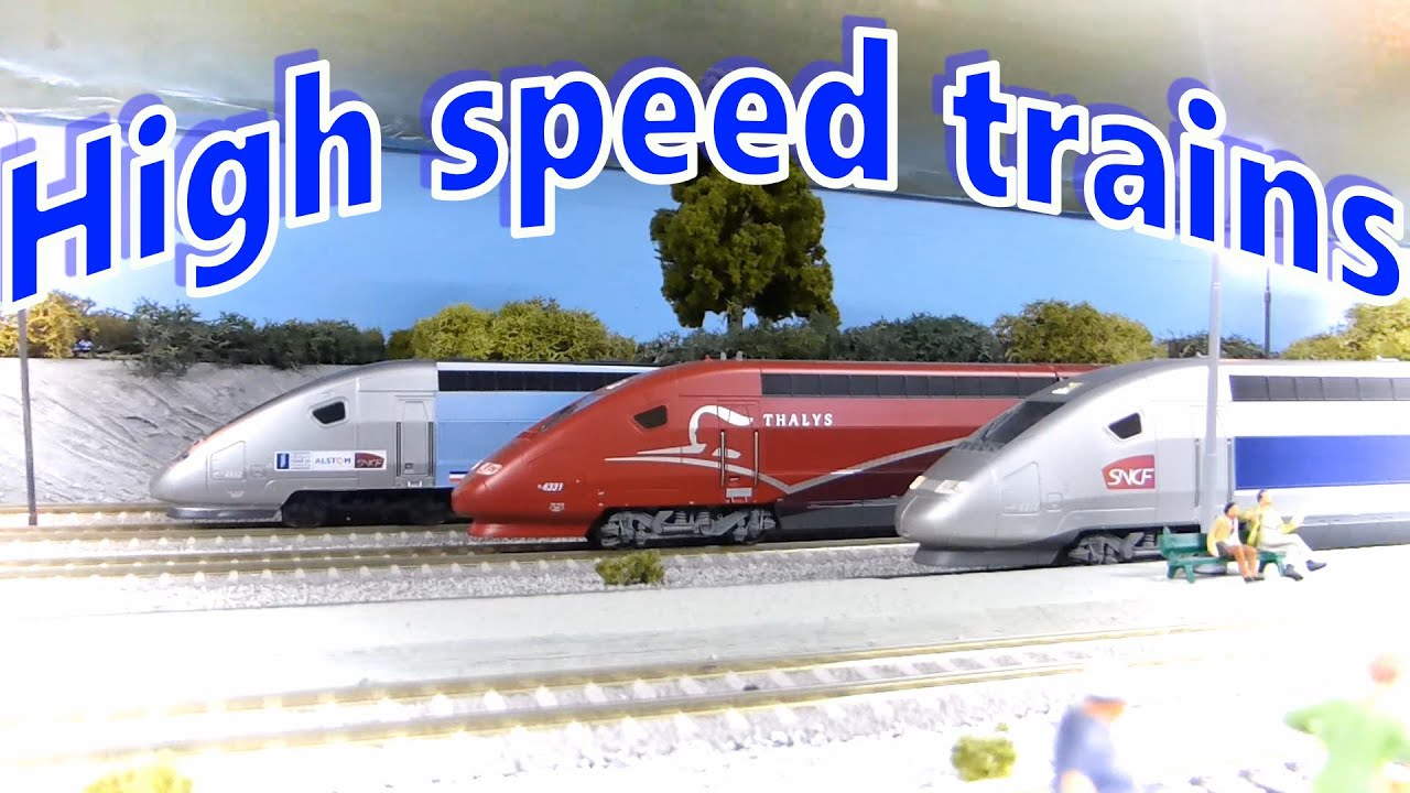 High speed model trains (with music) - YouTube