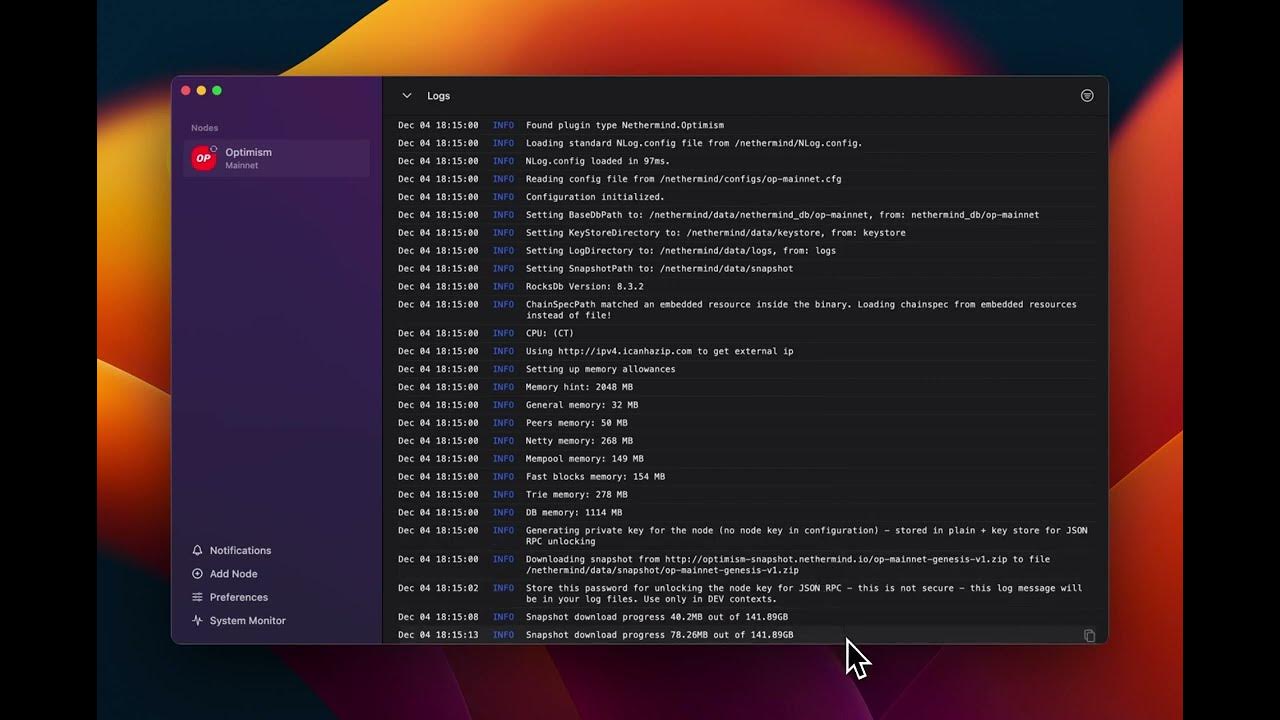 NiceNode | Run an Optimism node using Nethermind - YouTube