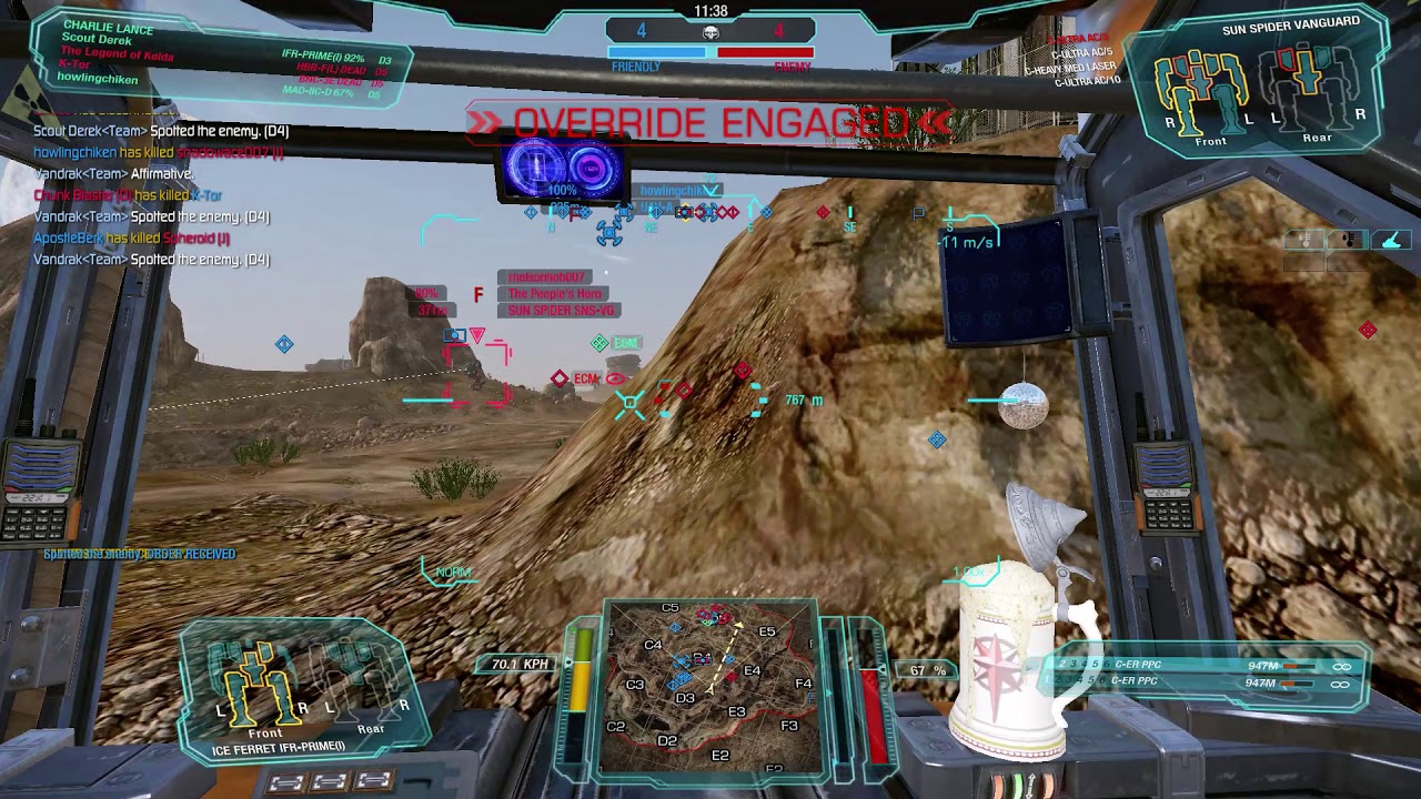MechWarrior Online - Ice Ferret Prime; 2ERPPC - YouTube