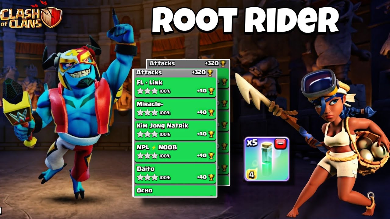 Th17 RC Trick Root Rider Strategy with Minion Prince 🔴 Legend league ...