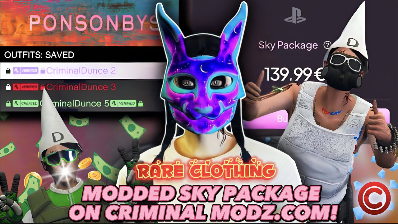 ♡CRIMINAL MODZ Sky Package! PS4/PS5 modded package! EXCLUSIVE, RARE ...