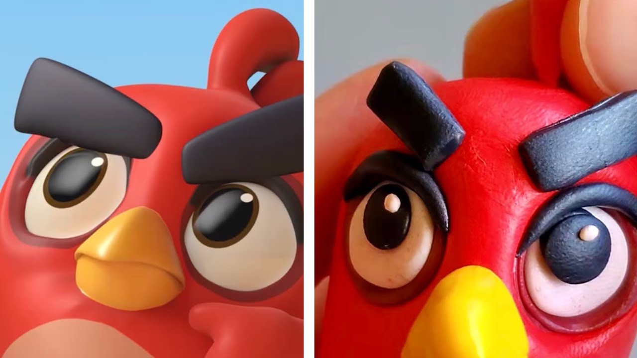Make Angry Birds Clay Figure in 1min - Sculpey Polymer Clay Art - YouTube