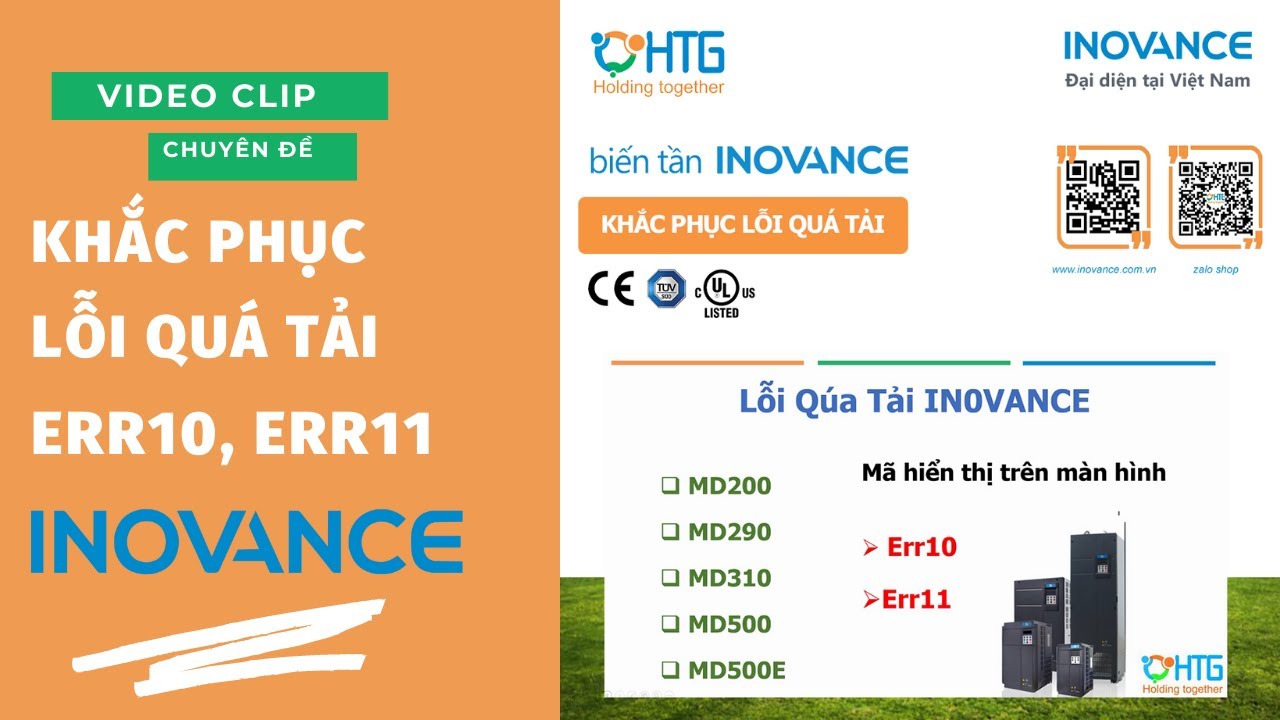Khắc Phục Lỗi Quá Tải ERR10, ERR11 Của Biến Tần Inovance - YouTube
