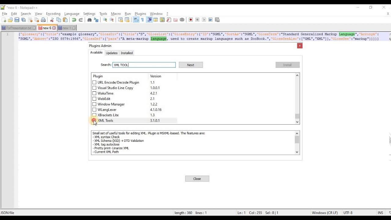 JSON And XML Formatting using Notepad++ - YouTube