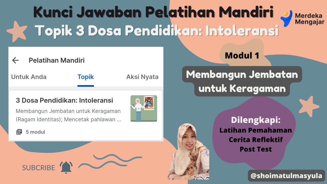 Kunci Jawaban Pelatihan Mandiri Topik 3 Dosa Pendidikan Intoleransi