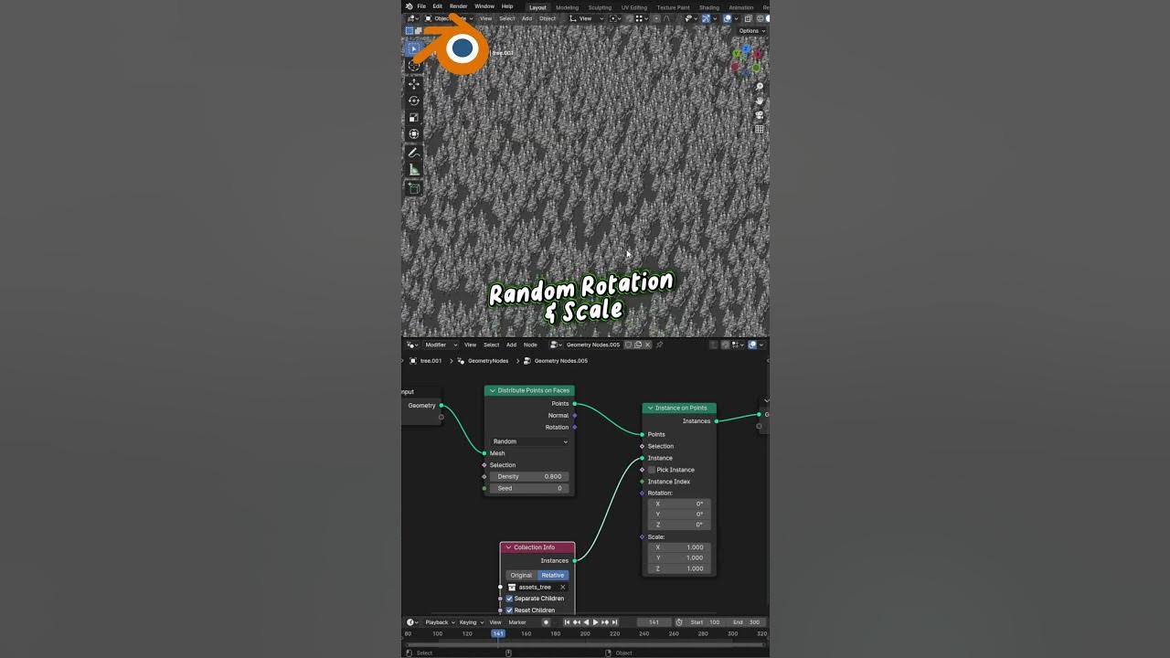 How to quickly scatter tree in Blender (no addon) - YouTube