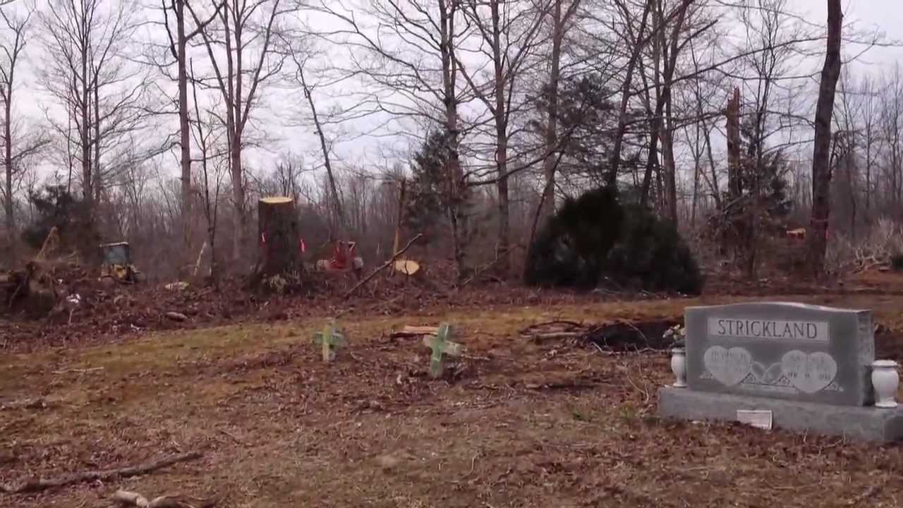 Cagle Cemetery Restoration Progress since Torndado - YouTube