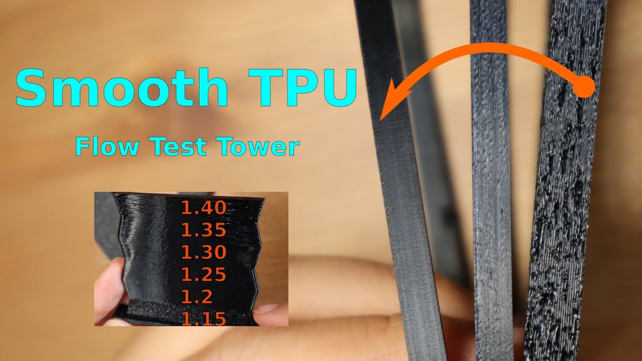 Smooth TPU printing: Flow test tower - YouTube