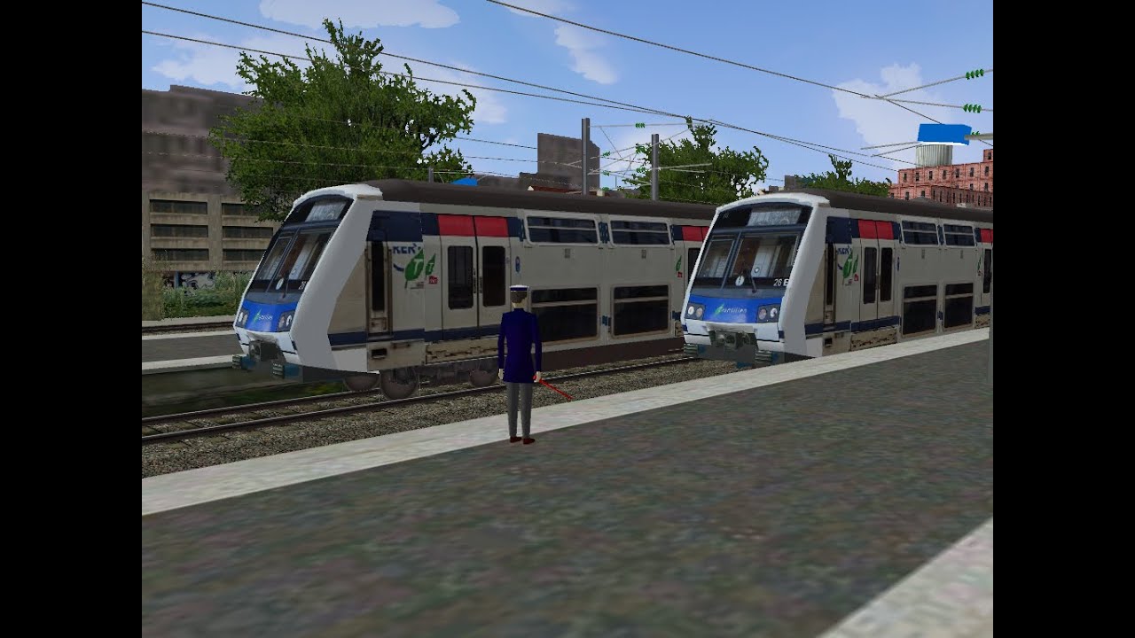 Open Rails RER E MI2N nouveau sons - YouTube