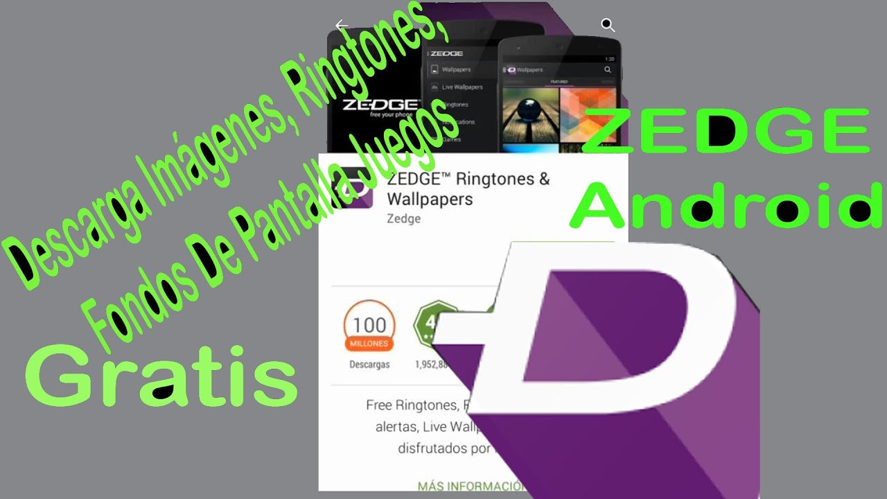 !COMO DESCARGAR E INSTALAR ZEDGE FONDOS Y TONOS GRATIS! - YouTube