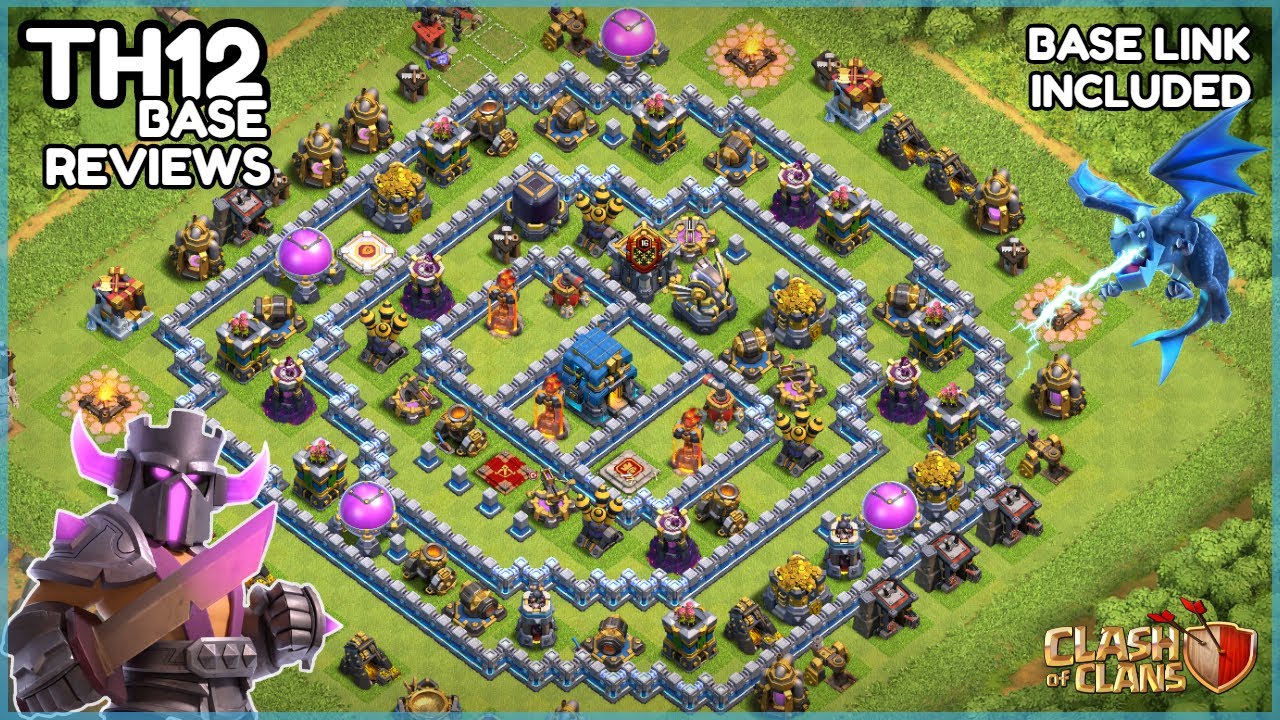 NEW TH12 Base Review - Anti Air (Electro Dragon) - Legend League ...