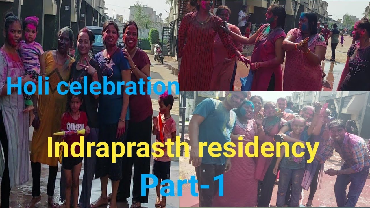 Holi celebration in Indraprasth residency ankleshwar Gujrat//Holi ...