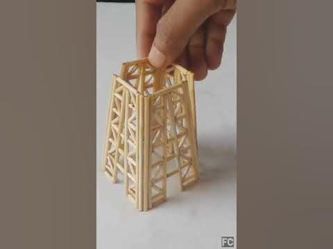 Making Eiffel Tower with Wooden Sticks - YouTube