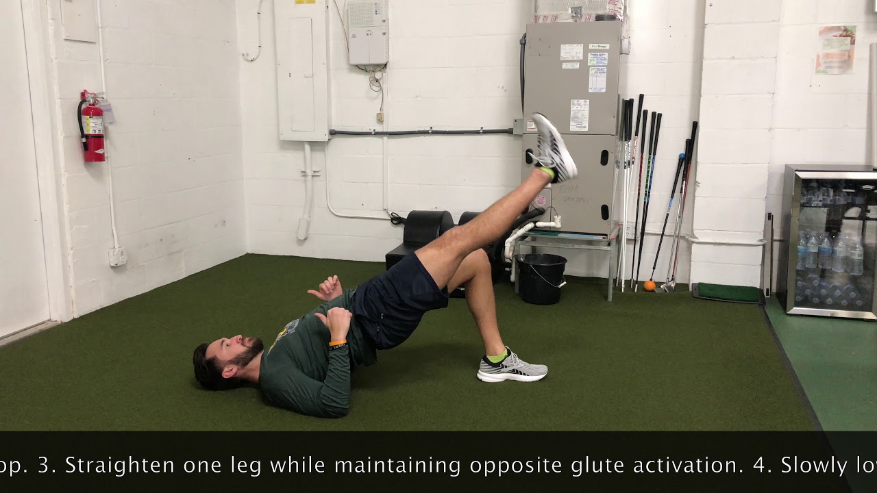 Double to Single Leg Bridge - YouTube