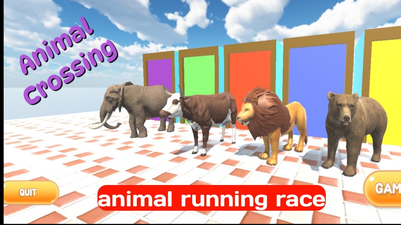 animals running race || animals running game ||#animalcrossing # ...