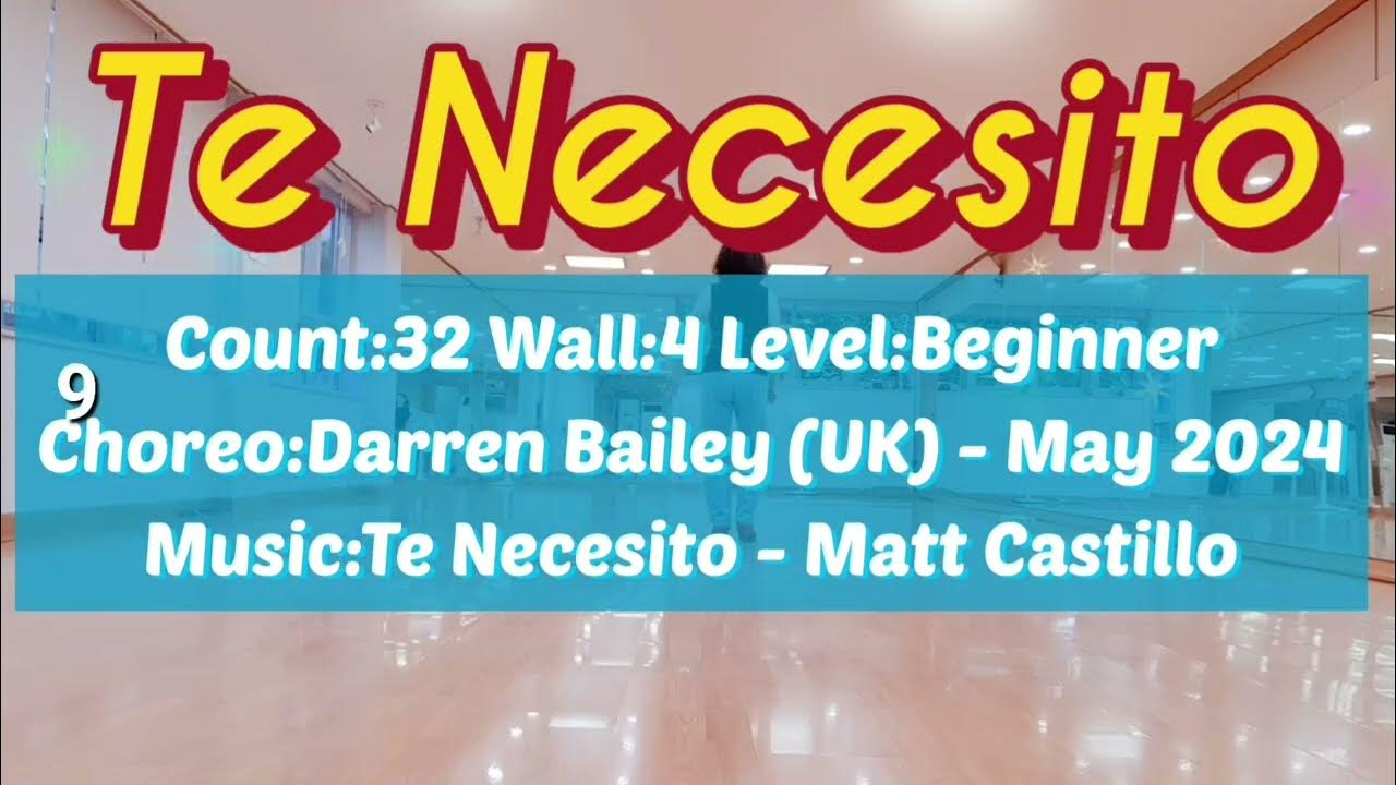 초급Te Necesito Count:32 Wall:4 Level:Beginner - YouTube