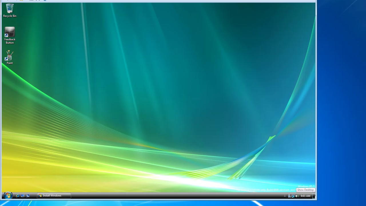 Upgrading Windows 7 Build 6608 to 6956 (failed) - YouTube