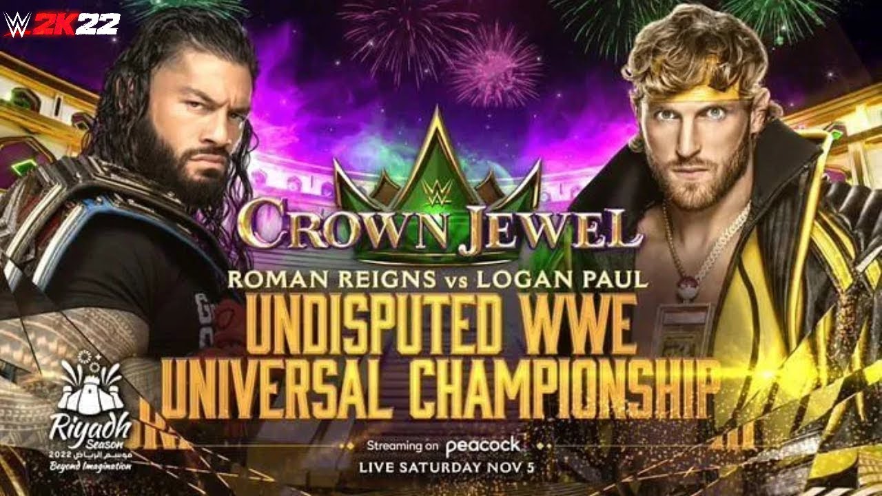 Logan Paul vs Roman Reigns Undisputed Universal Championship - WWE 2K ...