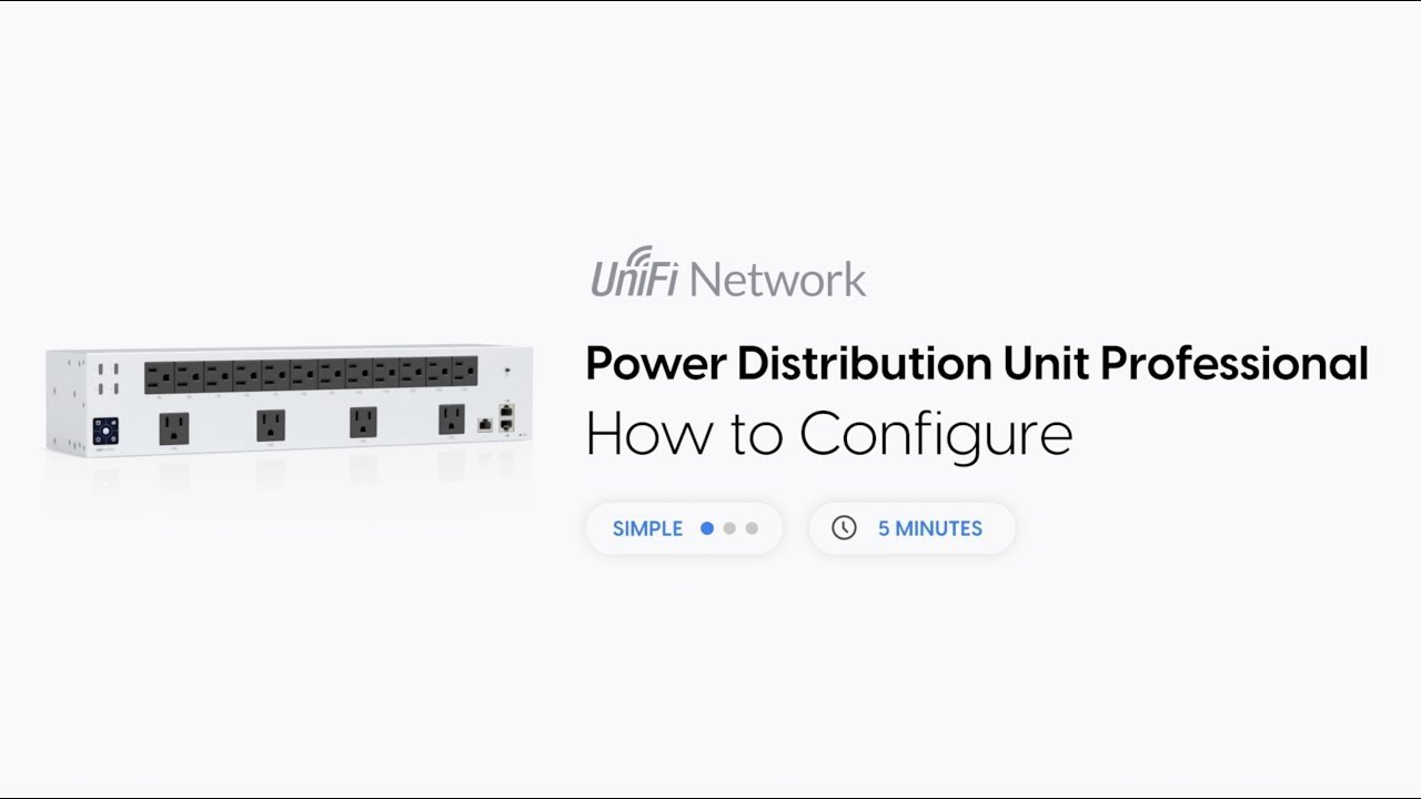 How to Configure UniFi Power Distribution Unit Professional Early ...