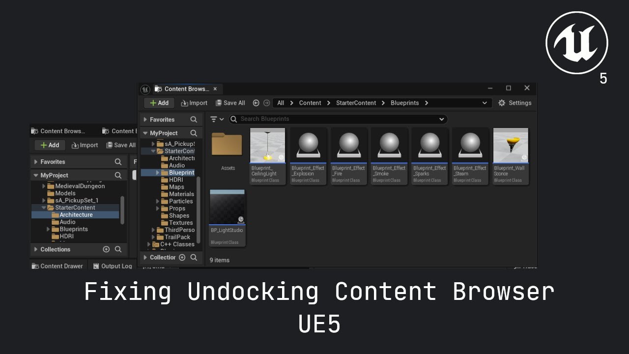 How To Quickly Fix Content Browser Undocking After Restart UE5 - YouTube