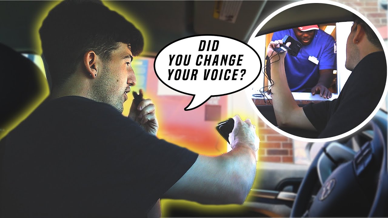 Using A Voice Changer In A Drive Thru! - YouTube