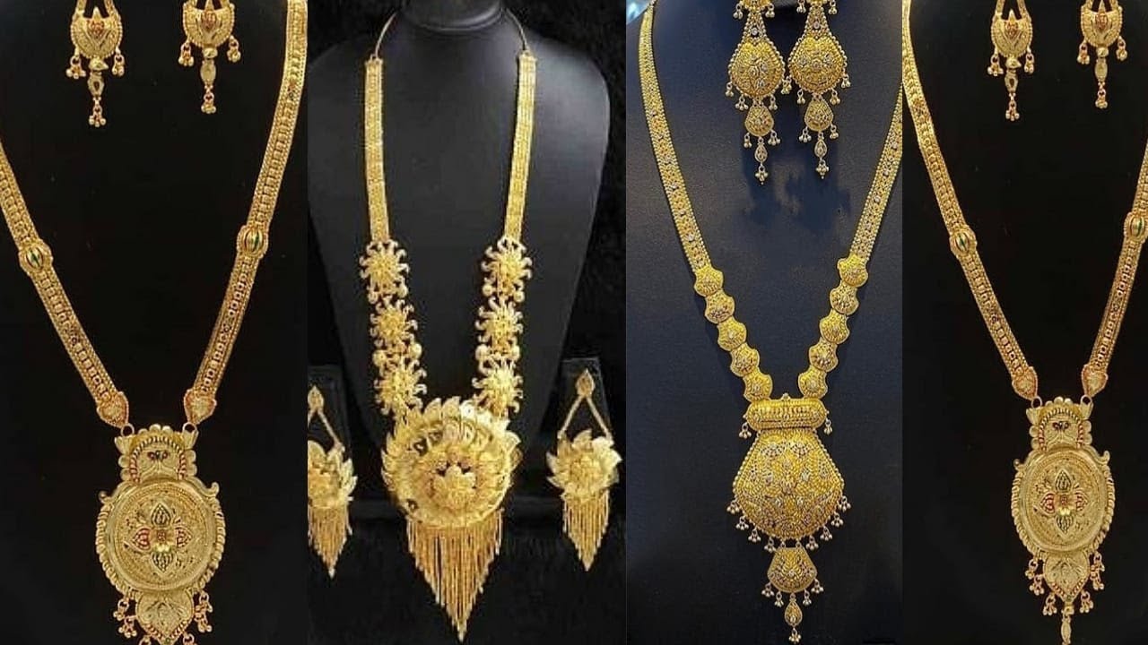 Gold Raanihaar Latest Designs Weight 40-90gram #Chandrahaar Designs ...