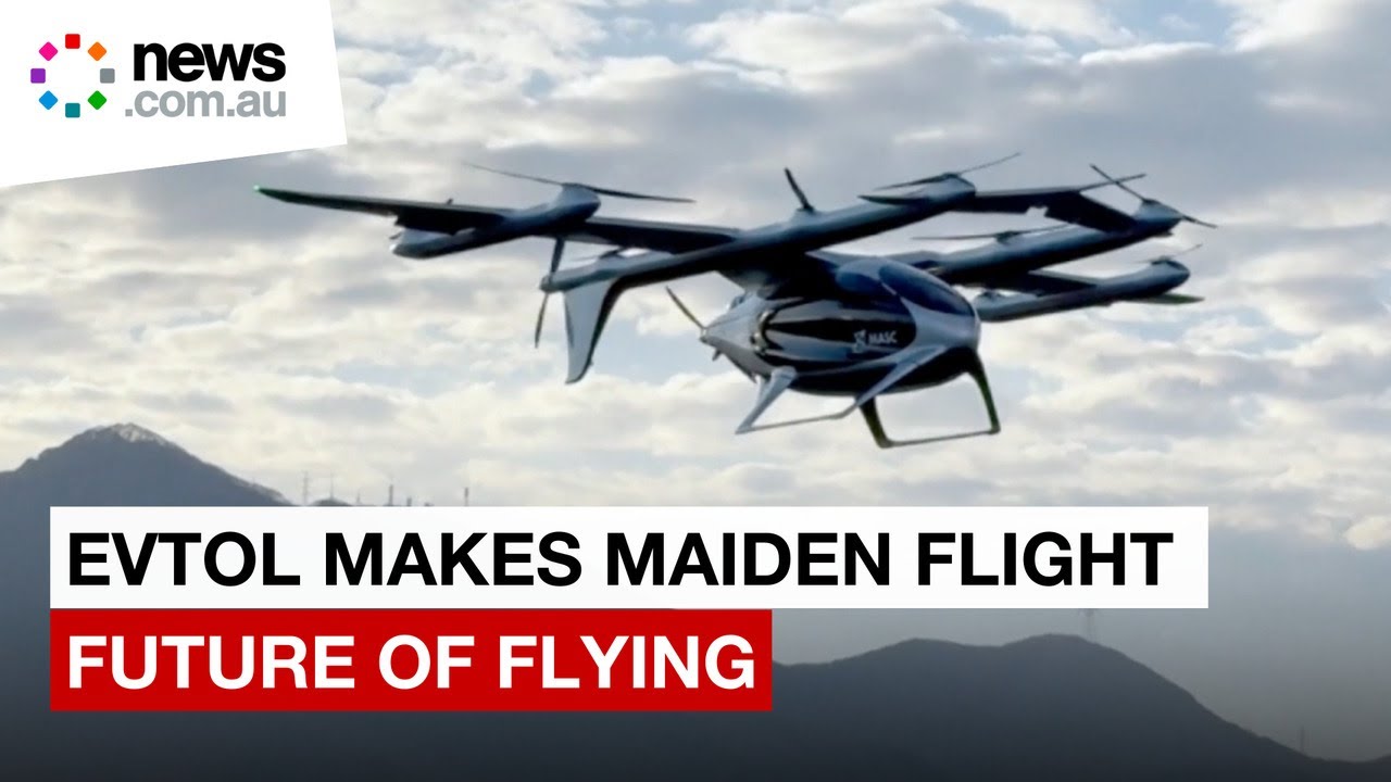 China's eVTOL aircraft completes first flight in Japan - YouTube