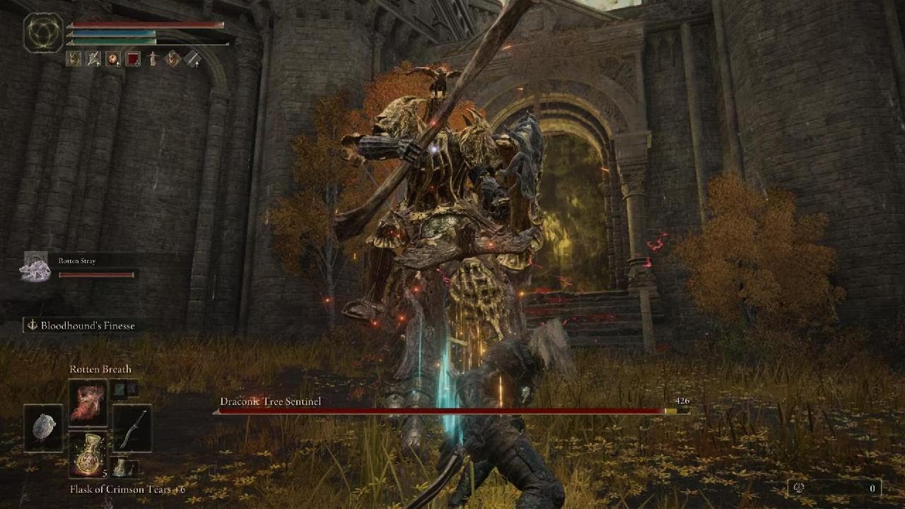 ELDEN RING Draconic Tree Sentinel EASY CHEESE (Rotten Stray Spirit ...