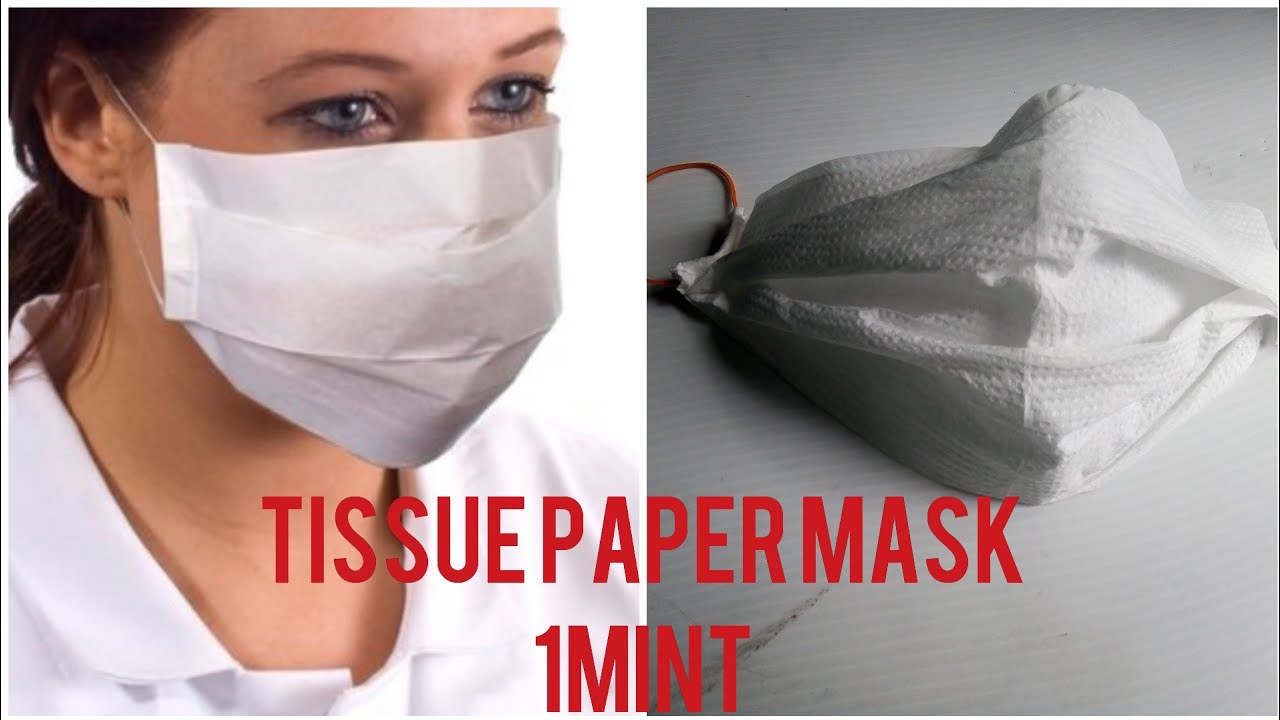 how to make mask with tissue paper at home - YouTube