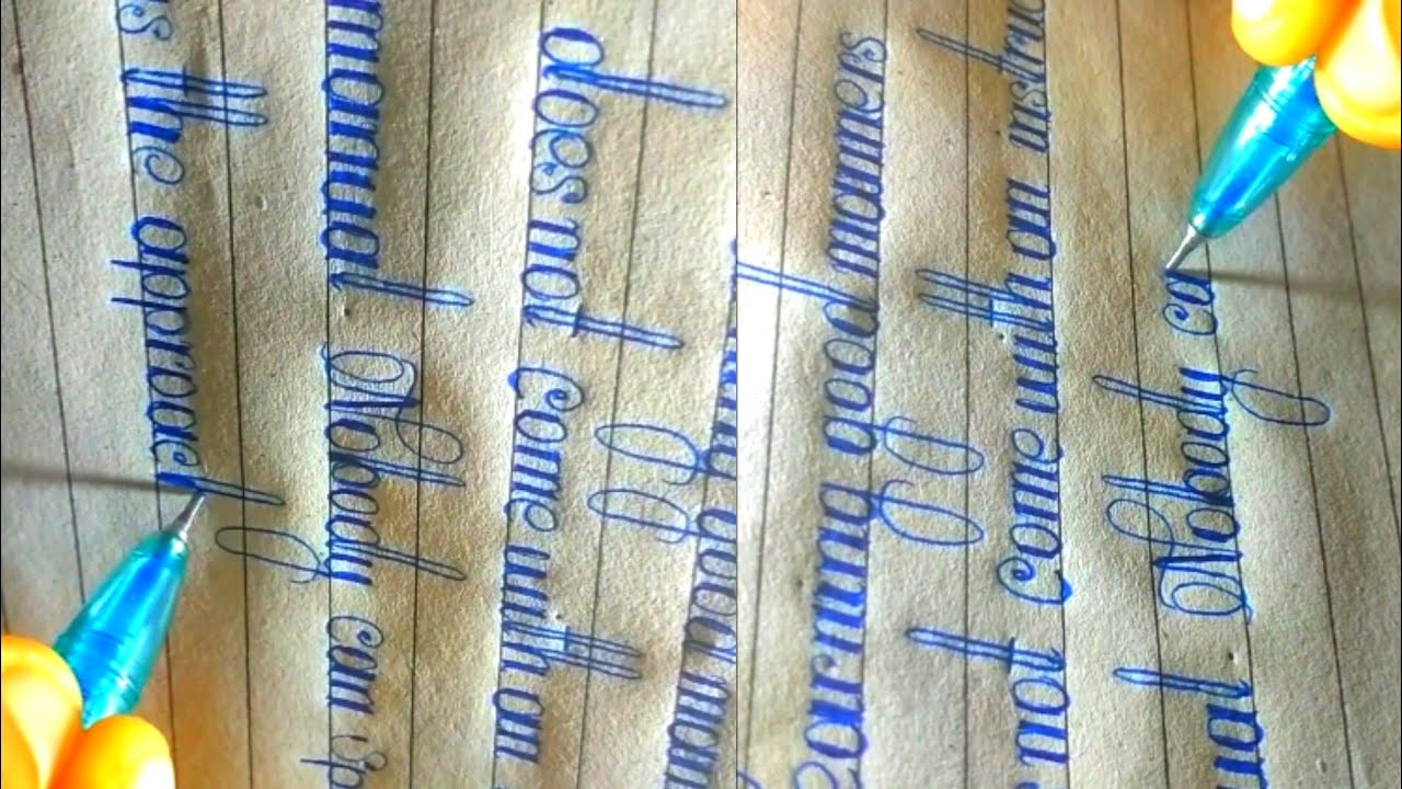 English handwriting skills improvement | Handwriting styles ...