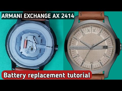 How to change the battery Armani Exchange AX2414 watch - YouTube