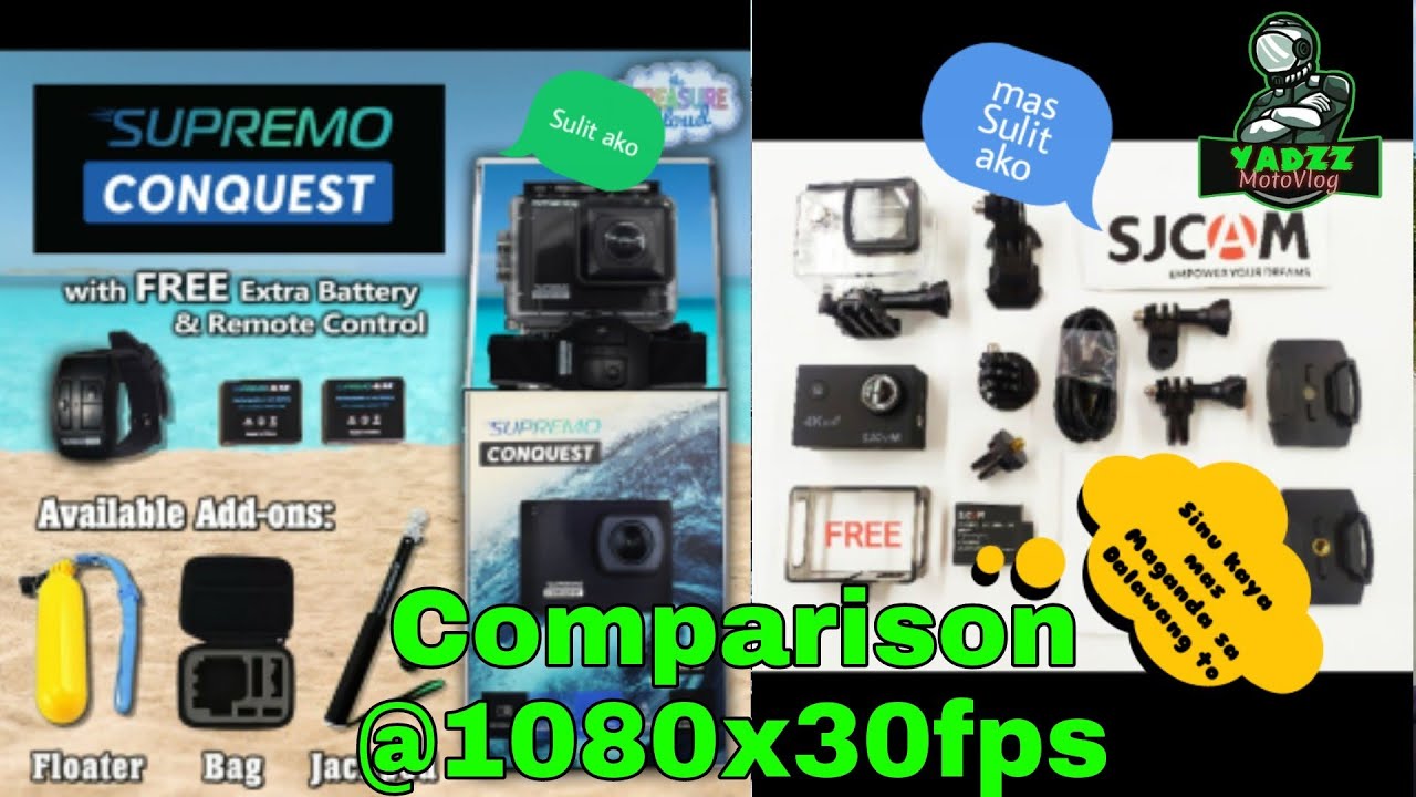 Supremo Conquest vs SJCam 4000 Air comparison - YouTube