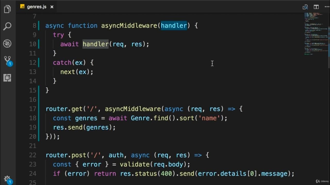 Node.js #136 - Removing Try_Catch docs [By Mosh Hamedani] - YouTube