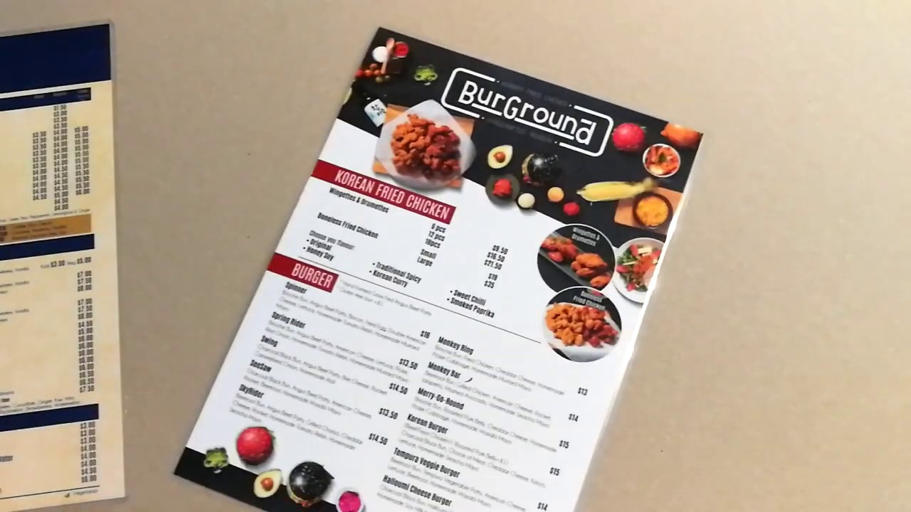 Single Sheet Restaurant Menus Printing - YouTube