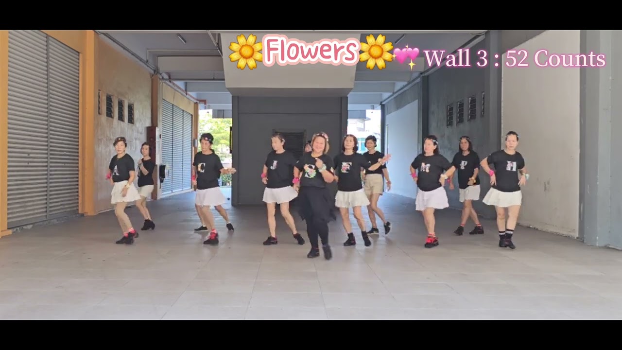 Flowers By Wendy Loh (Line Dance) - YouTube