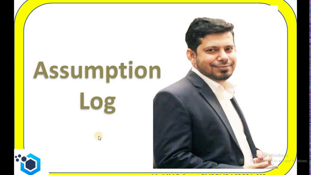 What is the assumption log in project management? STM- Skill that ...