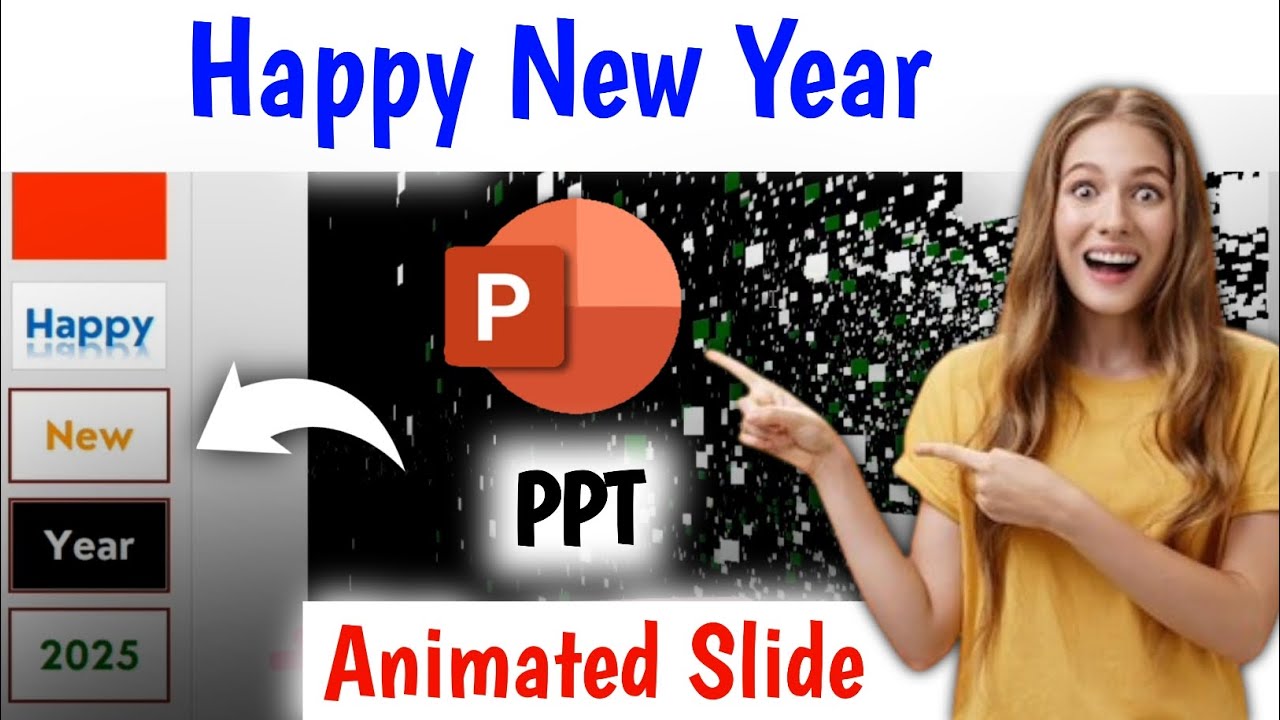 Happy New Year 2025 Animated Slide Design Tutorial In MS PowerPoint ...