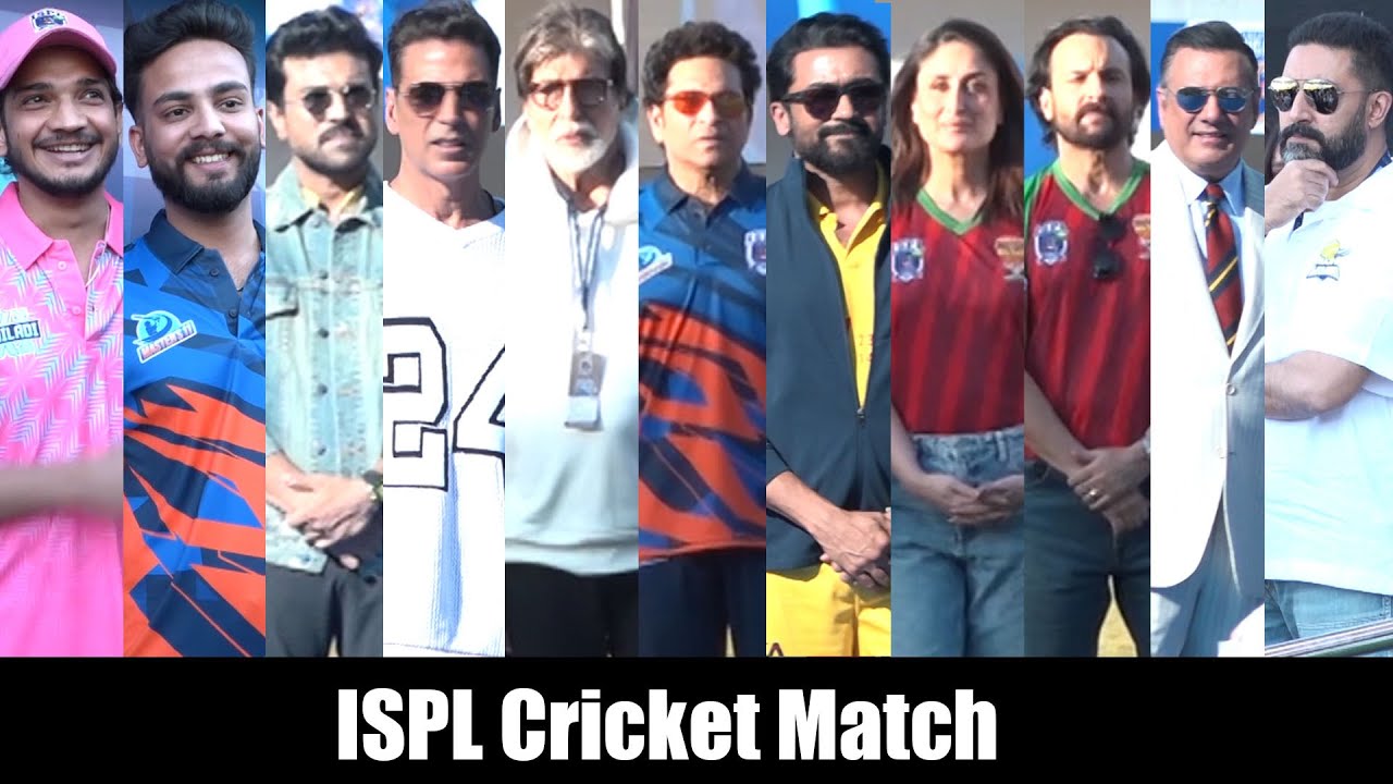 Akshay, Sachin, Elvish, Munawar, Amitabh, Kareena At ISPL Cricket Match ...
