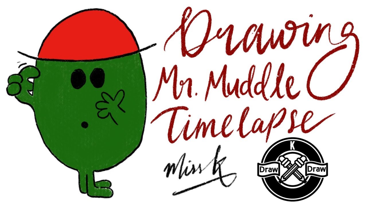Drawing Mr Muddle Timelapse - YouTube
