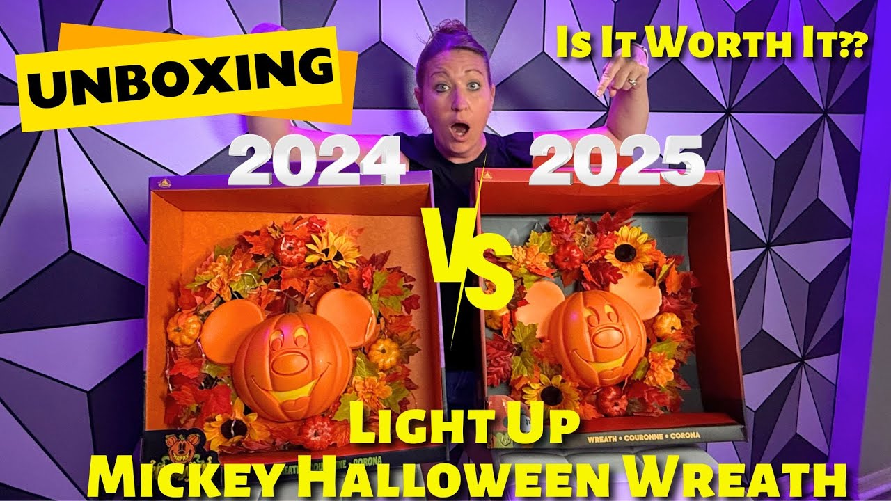 Un-Boxing! Is the NEW 2025 Mickey Halloween Wreath worth the Light Up ...