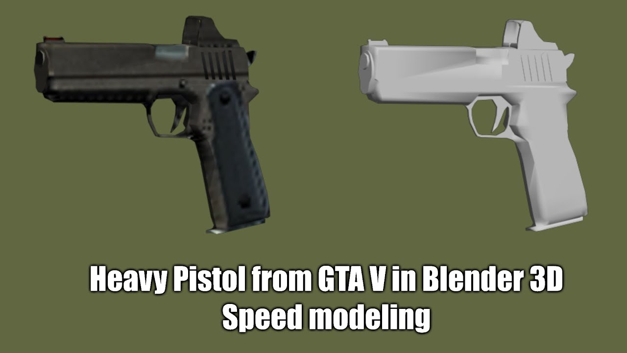 Heavy Gun from GTA V speed modeling (Blender 3D) #1 - YouTube