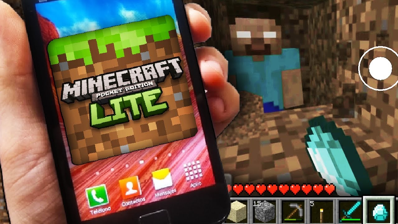 Jugué MINECRAFT Pocket Edition LITE 😿 QUE RECUERDOS! - YouTube