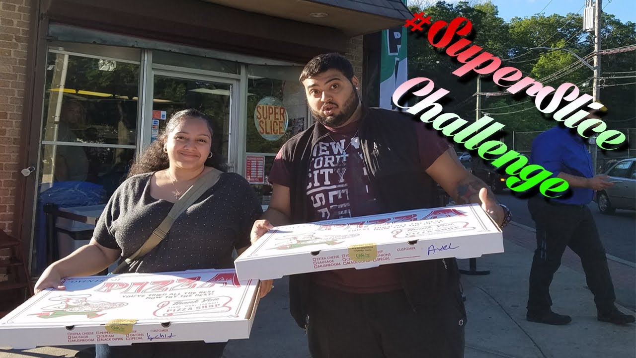 #SuperSliceChallenge (Pizza Barn's Super Slice) - YouTube