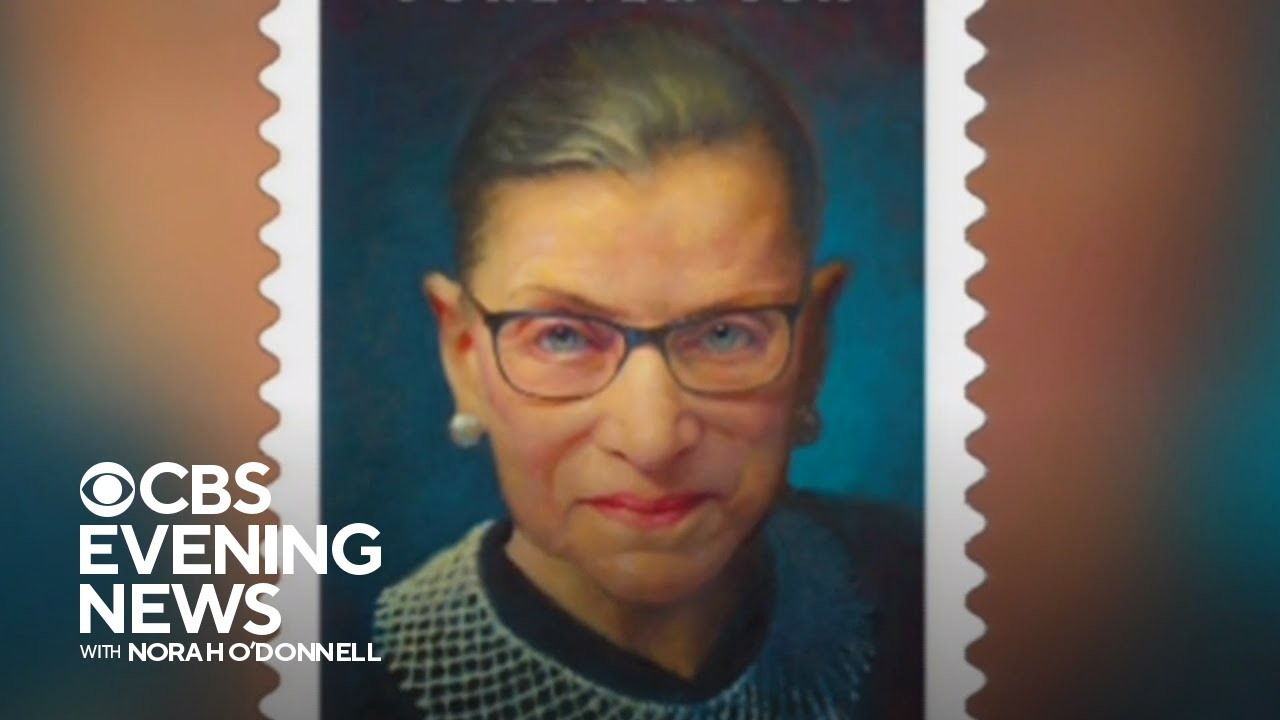 USPS unveils Ruth Bader Ginsburg postage stamp - YouTube